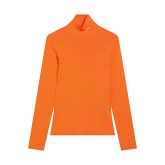 Loewe Haut &agrave; col roul&eacute; en m&eacute;lange viscose - Femme - Pulls - Orange - Taille: 42 FR