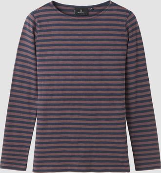 recolution Recolution Damen vegan Longsleeve Iris Stripes Dunkle Traube