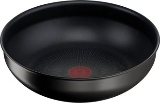 T-fal Ingenio Unlimited, 26 cm gro&szlig;er Wok, stapelbar, abnehmbarer Griff, platzsparend, antihaftbeschichtet, Induktion, schwarz, L7637732