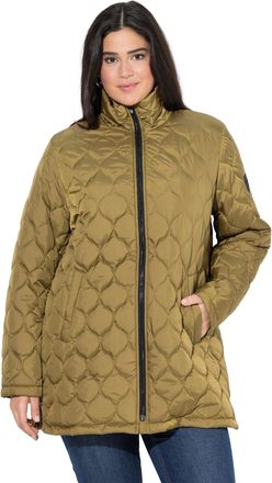 Ulla Popken Damen Hyprar Steppjacke, Wasserabweisend, Stehkragen Jacken, Dunkles Senfgelb, 50-52 EU