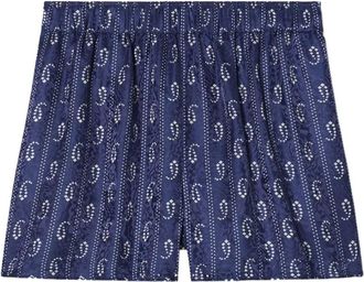 Tory Burch Badeshorts mit Print - Blau