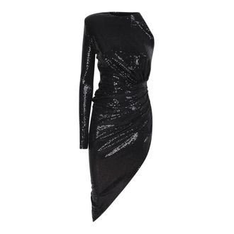 Alexandre Vauthier Schwarzes Asymmetrisches Kleid mit Kristallverzierung - - Dresses - Damen - Schwarzk - 2XS