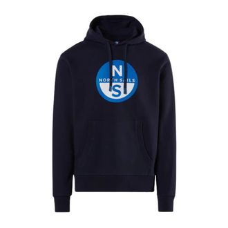 North Sails Bio-Baumwoll-Hoodie mit gro&szlig;em Logo - - Sweatshirts & Hoodies - Herren - Blau - L
