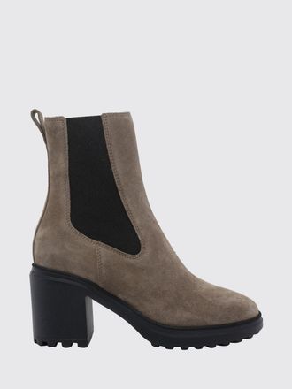 Hogan H724 Chelsea-Boots aus Veloursleder mit mittlerem Blockabsatz und runder Kappe