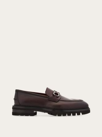 Ferragamo Herren Loafer mit Gancini-Ornament Rot Gr&ouml;&szlig;e 40.5