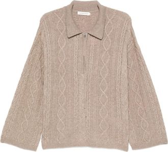 Viktoria Chan Cable-knit Zip-up Cardigan