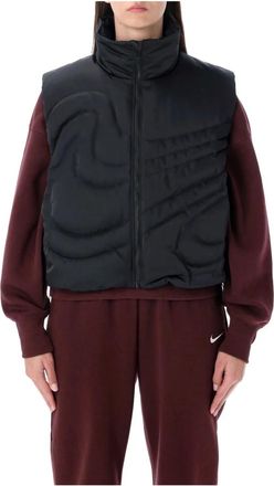 Nike Femme, Vestes, Noir, Taille: 40 FR Swoosh Series Oversized Down Vest