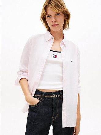 Tommy Hilfiger Chemise en popeline &agrave; col boutonn&eacute;