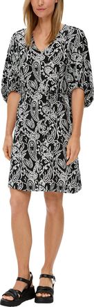 s.Oliver Kurzes Kleid mit V-Ausschnitt