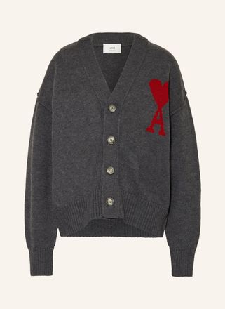Ami Ami Paris Oversized-Strickjacke grau