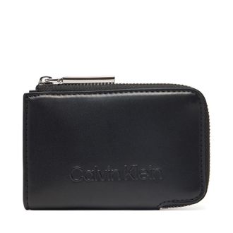 Calvin Klein Geldbörse Calvin Klein Embossed Logo Zip Cardholder K60K613157 Schwarz
