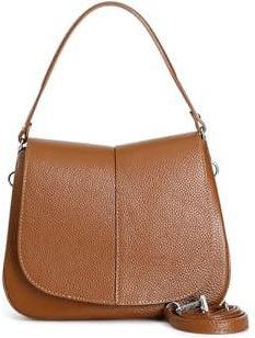 Caf&egrave;noir Sac Bandouli&egrave;re &Agrave; Rabat Effet Matelass&eacute; Avec Logo M&eacute;tallique Et Bandouli&egrave;re Cha&icirc;ne., Pour Femme, Couleur Marron, Taille Taille Unique