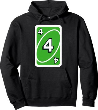 Uno Halloween Green 4 Karte Pullover Hoodie