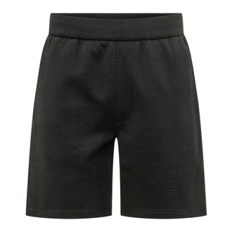 Givenchy Herringbone Bermuda Shorts mit Jacquard - - Shorts - Herren - Schwarzk - S