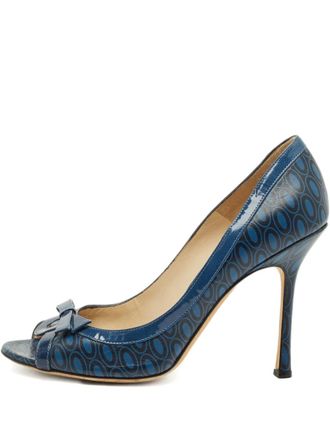 Jimmy Choo London escarpins &agrave; bout ouvert - Bleu