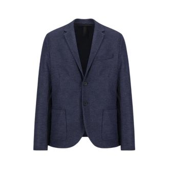 Harris Wharf London Vitale Barberis Hahnentritt-Blazer - - Jackets - Herren - Blau - M
