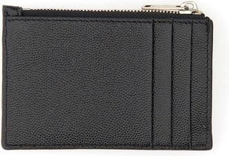 Palm Angels Leather Card Case - Black