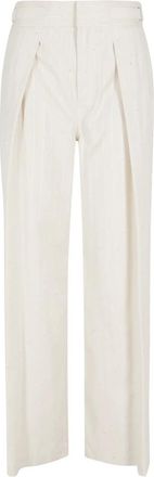 Ermanno Scervino Femme, Pantalons, Beige, Taille: 36 FR Rhinestone Pants