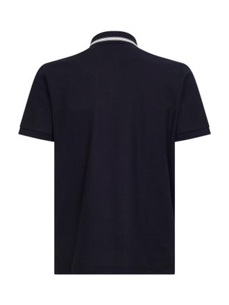 Moncler Mens Polo Shirt Blue Cotton Piqu&eacute; T-shirts And Polos