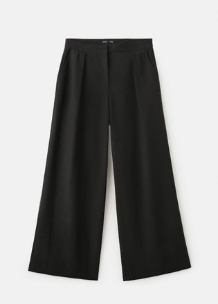 Mango Pantalon droit Lyocell noir - Femme - 32 - MANGO
