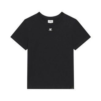 Courr&egrave;ges PRE T-Shirt - - Tops - Damen - Schwarzk - S