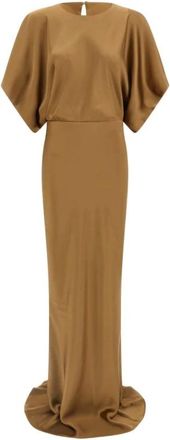 Norma Kamali Femme, Robes, Beige, Taille: 36 FR Obie Gown