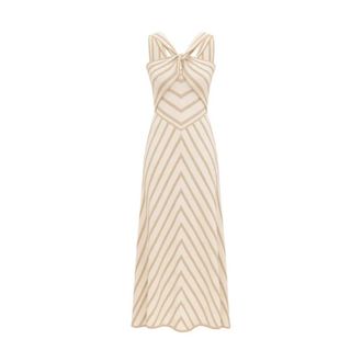 Zimmermann Luna Metallic Halterkleid - - Dresses - Damen - Beige - M