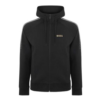 HUGO BOSS Hoodie mit durchgehendem Rei&szlig;verschluss f&uuml;r Herren, Regul&auml;r (Schwarz)