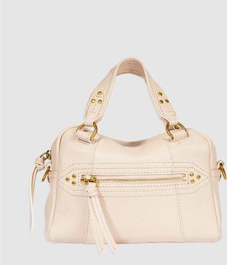 Jerome Dreyfuss Sac Lucky Bowling Mini Ecru Grain&eacute;