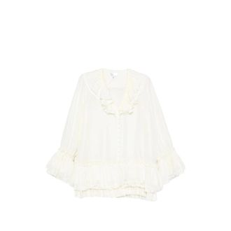 Ganni Ruffled Tiered Blouse