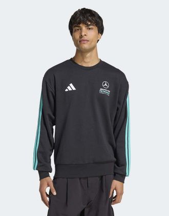 adidas Mercedes-AMG Petronas Formula 1 Team DNA - Sweatshirt in Schwarz/Semi Mint Rush