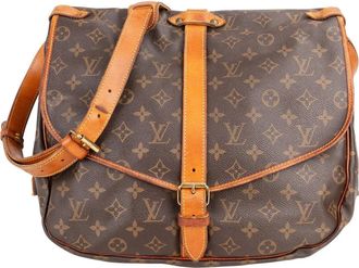 Louis Vuitton Crossbody Bags - Louis Vuitton Canvas Monogram Saumur 35 Crossbody - Gr. unisize - in Braun - f&uuml;r Damen