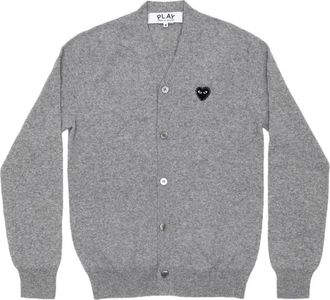 Comme Des Garçons cardigan à ornements coeur - Gris
