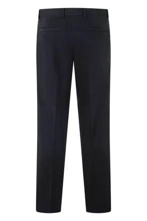 Ermenegildo Zegna Pleated Cotton Trousers - Black
