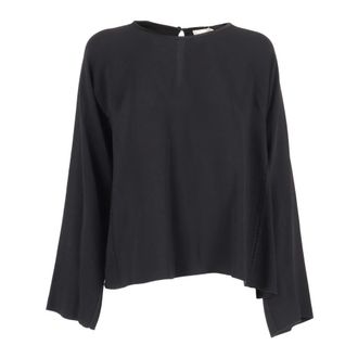 Forte_Forte Damen, Blusen & Hemden, Schwarzk, SGr&ouml;&szlig;e