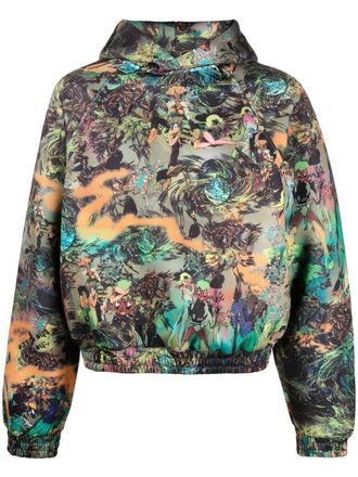 Liberal Youth Ministry hoodie à imprimé abstrait - Vert