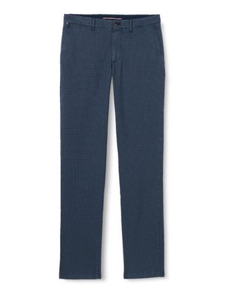 Tommy Hilfiger Herren Chino Denton Pow Check Stretch, Blau (Desert Sky), 33W / 30L