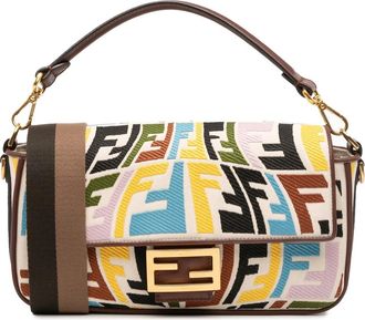 Fendi Hobo Bags - Sarah Coleman Zucca Embroidered Canvas Fish Eye Ve - Gr. unisize - in Braun - für Damen