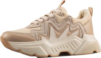 Bonateks Damen Defrb100152 Sneaker, Beige, 36 EU Schmal