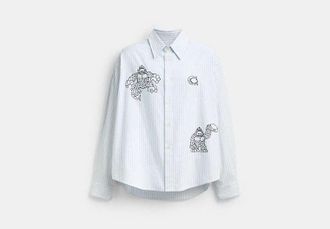 Coach Brain Dead Signature-Langarmhemd Mit Knopfleiste