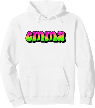BDAZ Emma Graffiti Personalisierter Name Gr&uuml;n Rosa Frauen M&auml;dchen Pullover Hoodie