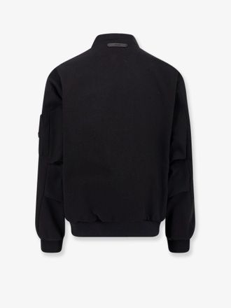Hev&ograve; Mens Bomber Jacket Castro Cotton Black