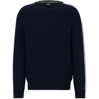 HUGO BOSS Pullover f&uuml;r Herren, Rundhalsausschnitt, Regul&auml;r, Lang&auml;rmlig (Dunkelblau)