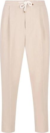 Brunello Cucinelli Homme, Pantalons, Beige, Taille: 2XL Pantalon Slim-fit