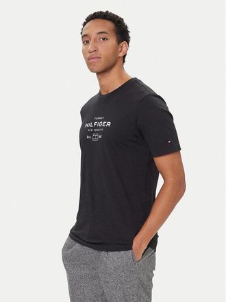 Tommy Hilfiger T-Shirt Stack Graphic MW0MW40002 Schwarz Regular Fit