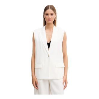 Vicolo Weste mit Einreiher - - Jackets - Damen - Wei&szlig; - M