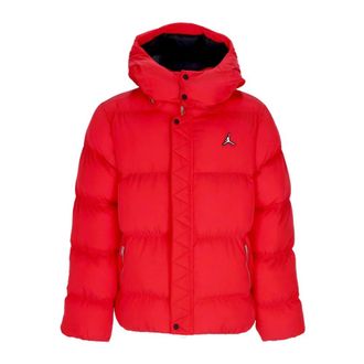 Nike Jordan Veste Puffer Rouge Feu/Noir - Homme - Sport - Rouge - Taille: M