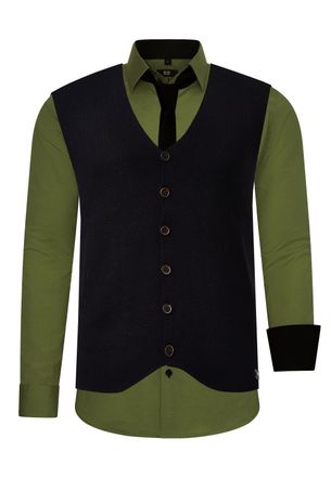 Rusty Neal Hemd mit Weste und Krawatte 3-teilig