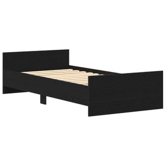 vidaXL Struttura Del Letto Rovere Nero 80 X 200 Cm Vidaxl