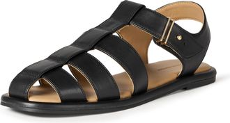 Amazon Essentials Damen Fischersandalen mit geschlossener Zehenpartie, Schwarz, 39.5 EU